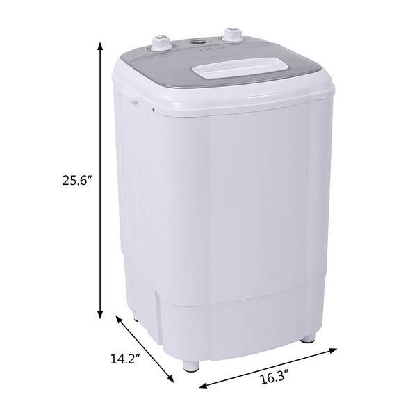 ZOKOP 10Lbs Portable Compact Semi-automatic Washing Machine, Gray - Bed ...