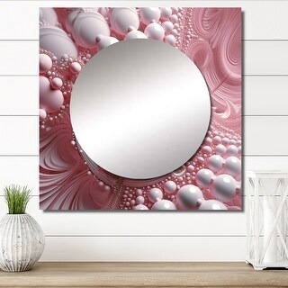 Designart "Alien Fractal Space Universe In 3D Pink XII" Fractals Wall ...