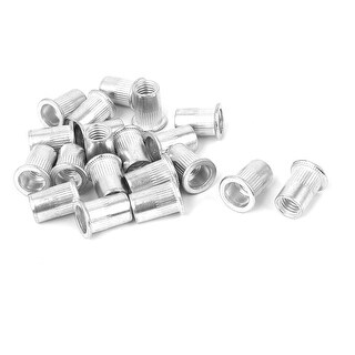 M10 Aluminum Flat Head Rivet Nut Rivnut Insert Nutsert Silver Tone 20pcs - Bed Bath & Beyond ...