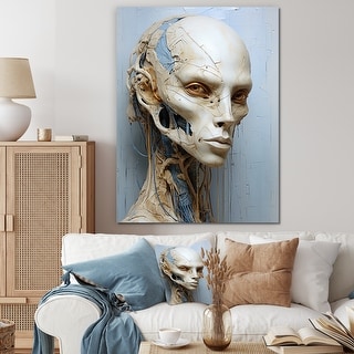 Designart "Minimalism Aliens Skull I" Aliens Wall Art - Bed Bath ...