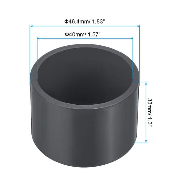 1-1/4" UPVC Pipe End Cap Fitting, 8 Pack Furniture Grade Plug Coupling ...