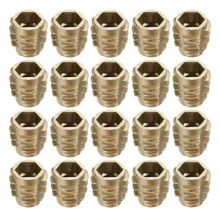 Threaded Insert Nuts Hex-Flush M8 Internal Threads 15mm Length 20pcs ...