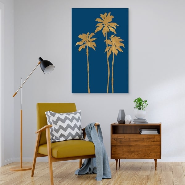 Palm Luxe Trio By Kristine Hegre Canvas Art Print By Kristine Hegre