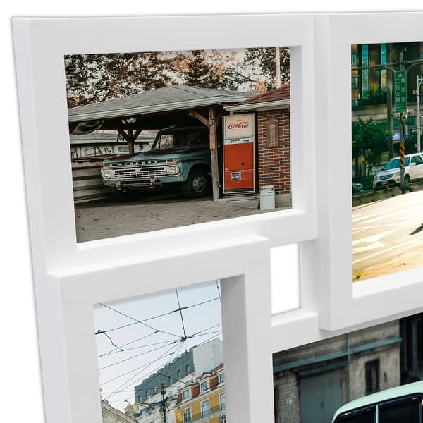 HELLO LAURA Rustic 24 Opening Photo Frame Family Collage Wall Hanging ...