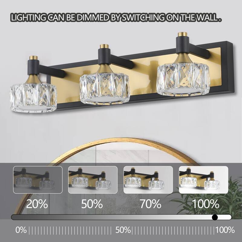 Modern minimalist design Vanity Lighting -3 bulbs - Overstock - 39386773