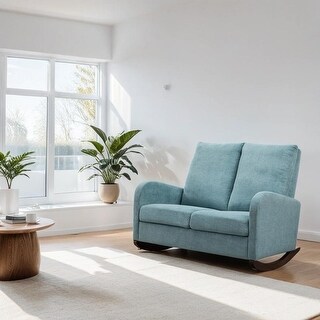 Mid Century Modern Rocking Chair, Rocker Oversized Wingback Armchair ...