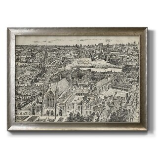 Bird's Eye View of London - Ely Place Premium Framed Canvas- Ready to ...