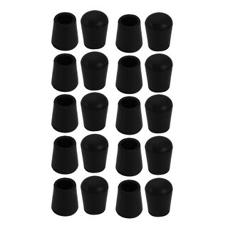 20Pcs Chair Leg Caps Rubber Round Furniture Feet Covers 10mm Inner Dia ...