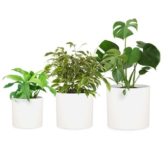 Plant Pots Indoor, White Planters for Indoor Plants - Fits Mid Century ...