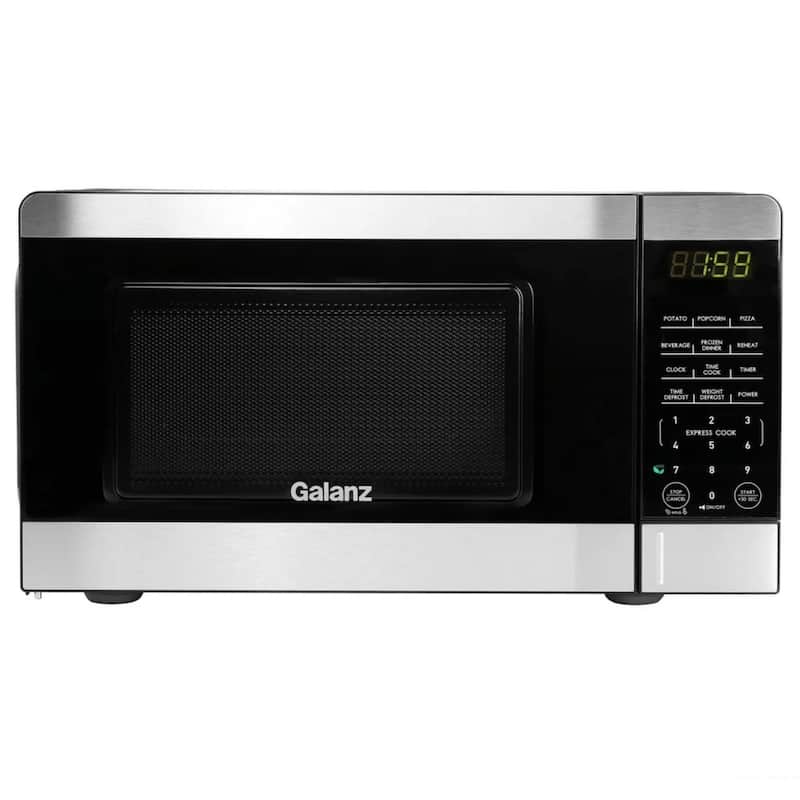 Galanz 0.9 Cu. Ft. 900 Watt Countertop Microwave Oven with Stainless ...