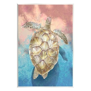 Stupell Vivid Sea Turtle Swimming Wall Plaque, Design By Ziwei Li - Bed ...