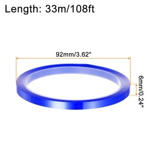 4 Rolls Heat Tape High Temperature 6mmx33m Sublimation Tape Blue - 6mm ...