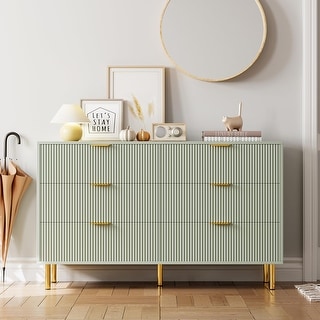 6 Drawer Dresser for Bedroom, Large Dresser Chest of Drawers, Modern ...