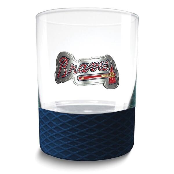 MLB Atlanta Braves Commissioner 14 Oz. Rocks Glass with Silicone Base ...