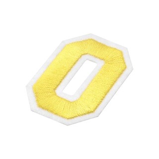 Embroidered Decorative Repair Patches Number Yellow 1.9" Width 10Pcs ...