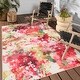 Rouge Machine Washable Indoor/Outdoor Floral Pink/ Multicolor Area Rug ...