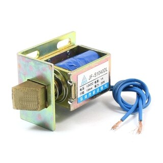 DC 12V 1A 10mm Stroke 25N Force Open Frame Solenoid for Electric Door ...