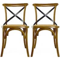 Mid Century Modern Contemporary Antique Style Cross Back X Open Wooden ...