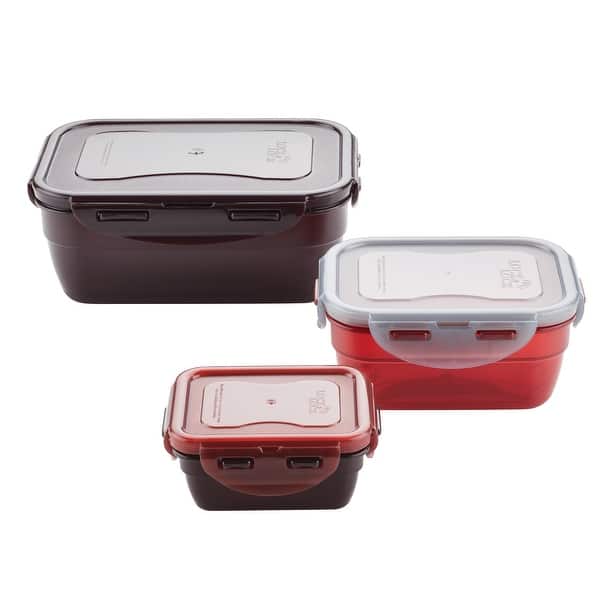 ECO by LocknLock Food Storage Container Set, 6-Piece, Assorted Colors ...