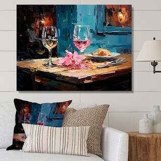 Designart "Soft Plum Shadows Of Syrah Wine" Wine Wall Décor Pink ...