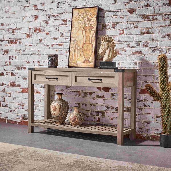 47 Inch Wide Console Table With Drawers And Shelf For Living Room ...