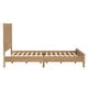 Solid Wood Panel Platform Bed with Headboard, Double Size Beds Wooden ...