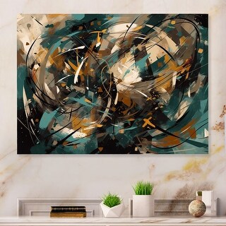 Designart "Abstracted Vibrant Expressions I" Modern Geometric Wall Art ...
