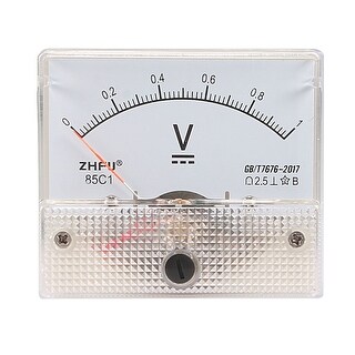 DC 0-1V Analog Panel Voltage Gauge Volt Meter 85C1 2.5% Error Margin ...