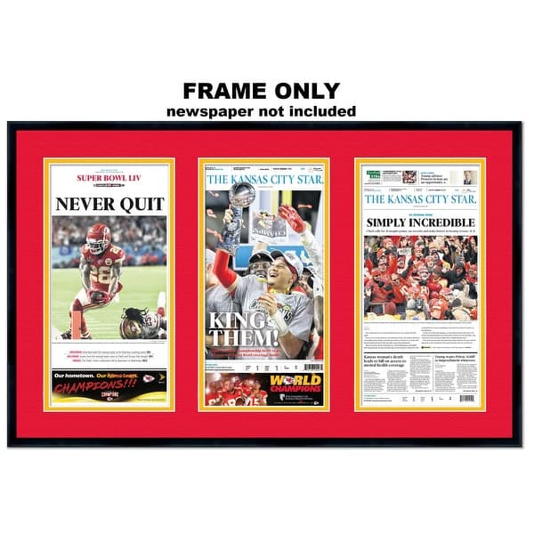 11x22 Newspaper Frame - with Red and Yellow Double Mat - Made to - On ...