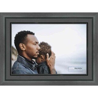 11x13 Traditional Black Complete Wood Picture Frame with UV Acrylic ...