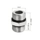 G1/2 x G1/2 Male Thread Pipe Adapter Fittings Hex Nipple Silver Tone ...