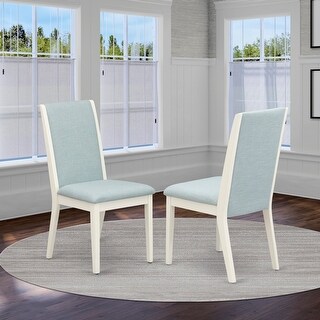 East West Furniture Lancy Parson Chairs - Linen Fabric Padded Dining ...