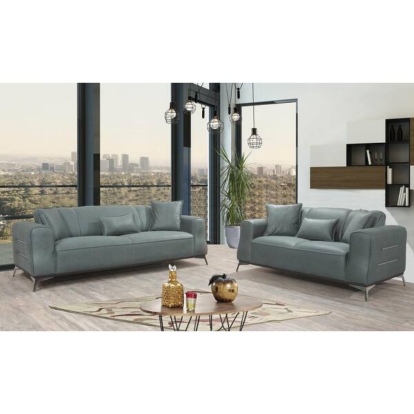 Gazi Modern One Sofa One Love Seat Living Room Set - Bed Bath & Beyond ...