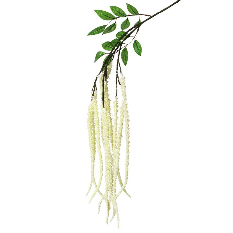 Set of 4 Cream Artificial Hanging Amaranthus Flower Stem Spray 37.5in ...