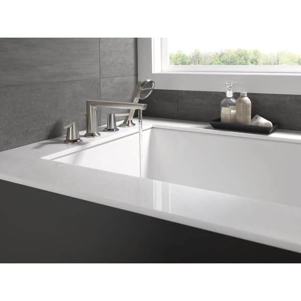 Delta Galeon Roman Tub and Shower 4-Hole Trim Package with Hand Shower ...