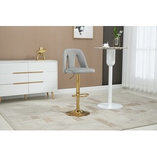 Bar Stools with Footrest and Base Swivel Height Adjustable Mechanical ...