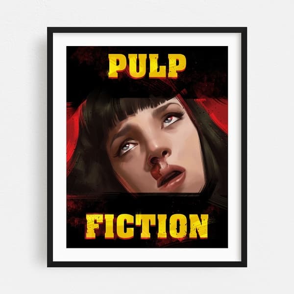 Overdose Digital Mia Wallace Pulp Fiction TV Movies Art Print/Poster ...
