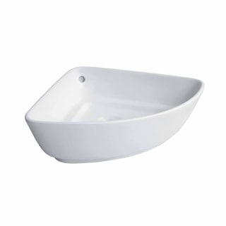 Bathroom Vessel Sink Triangle White China Renovators Supply - Bed Bath ...