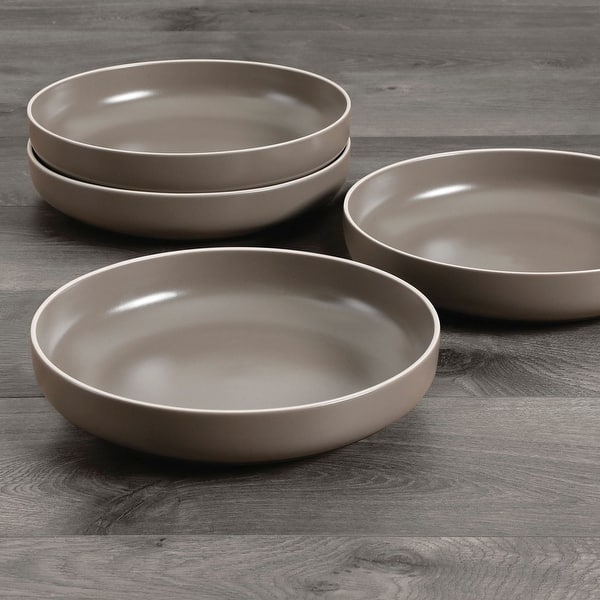 Artisanal Kitchen Supply Edge 4 Pc Stoneware 9.5 Inch Dinner Bowl Set ...