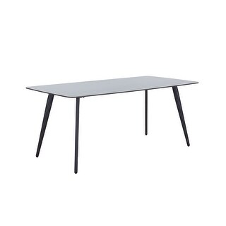 Black Artificial Stone Sintered Stone Dining Table 71 Inch - Bed Bath ...