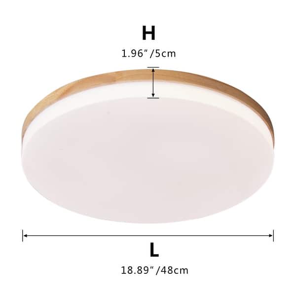Modern Beige 1-Light Circle LED Flush Mount Ceiling Lighting Fixture ...