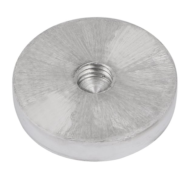 40mmx8mm M10 Tea Table Glass Top Circle Aluminum Disc Adapter Silver ...