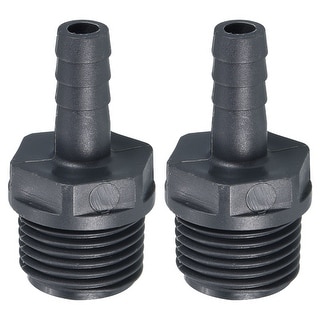 2Pcs UPVC Barb Hose Fitting G1/2 Male Thread Pipe Connector Adapter ...