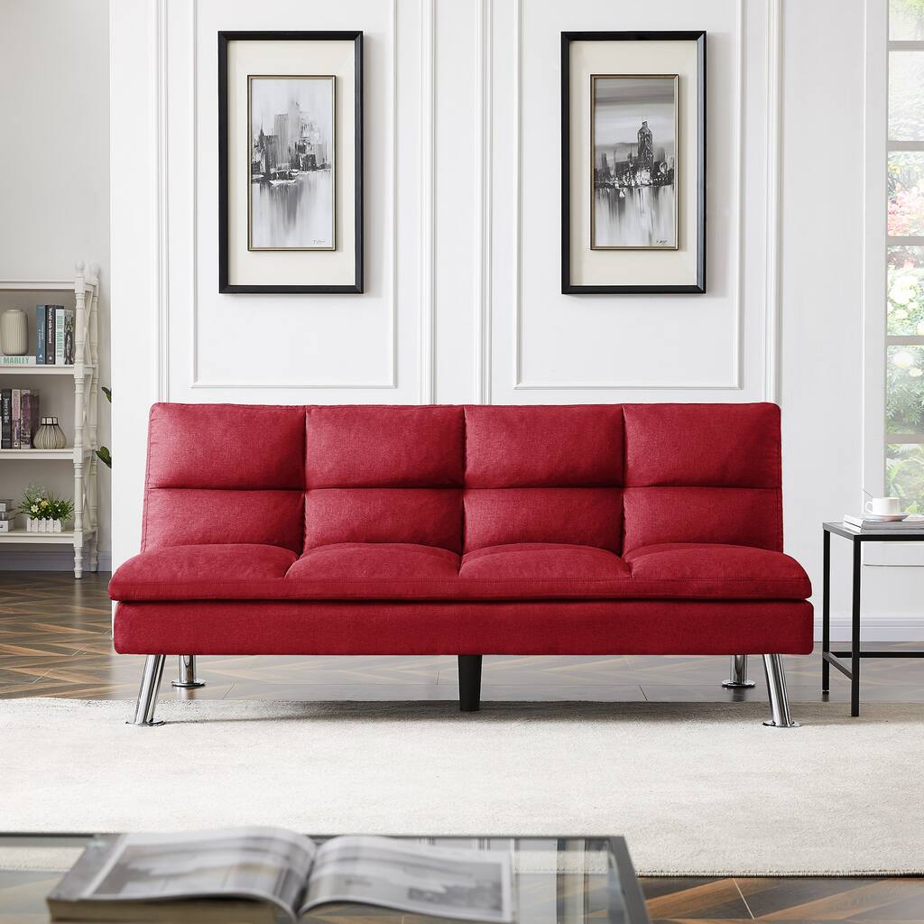 LUXMOD Relex Lounge Futon Sofa Bed Sleeper Fabric - Overstock - 34165143