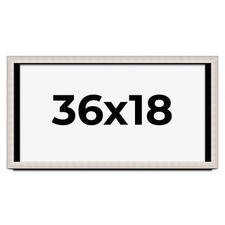 36x18 Shadow Box Frame Silver Real Wood Contemporary Shadowbox Display ...