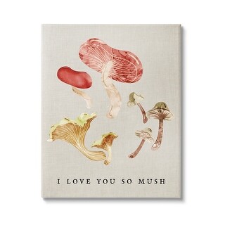 Stupell Love You So Mush Pun Canvas Wall Art Design by Lil' Rue - Bed ...