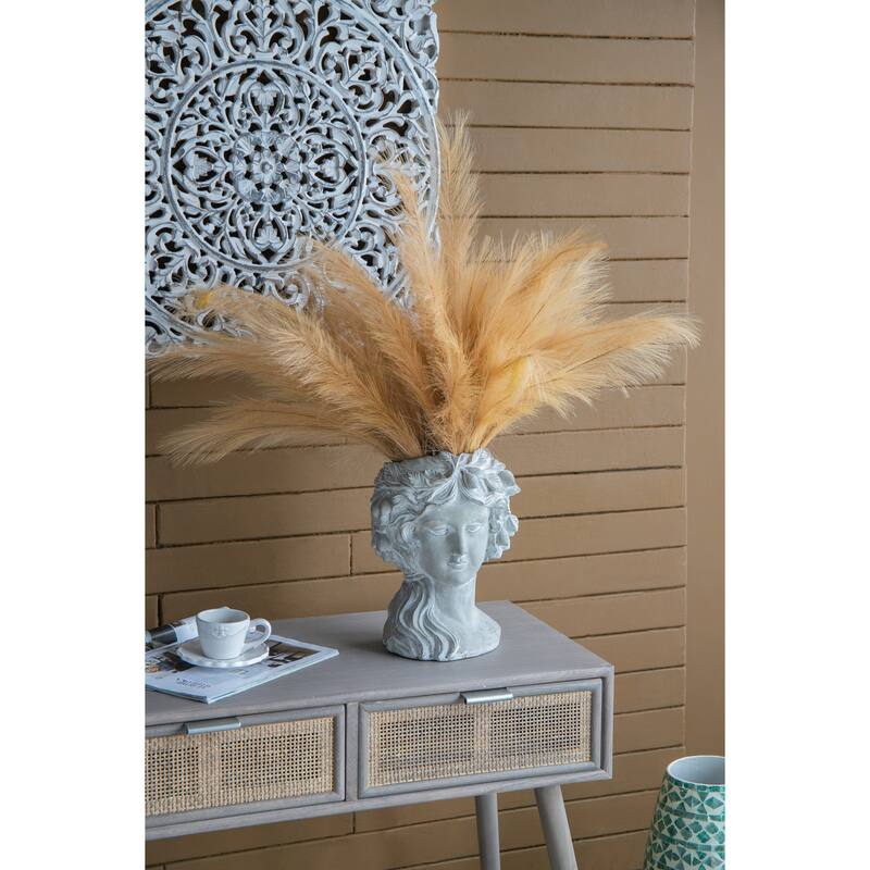 Cement Bust Wall Planter - Indoor Outdoor Home Garden Decor - Overstock ...