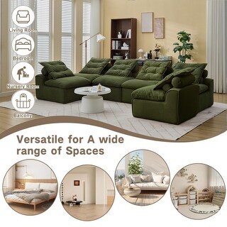 DIY Modular Sofa Set Lounge Recliner Sofa wNeck Pillow Back, Pillow ...