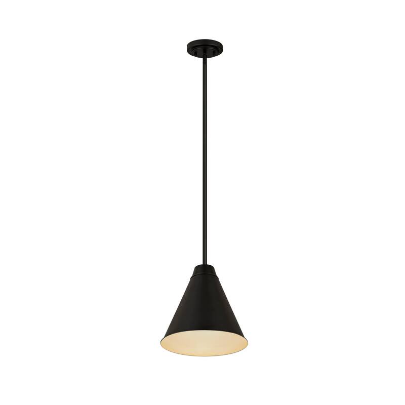 Eaton 1 Light Pendant - Matte Black - Overstock - 33249278