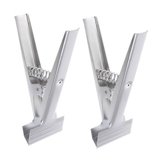 2pcs 190x75mm Strong Cloth Clamp Stainless Steel Movable Hand-held Wide ...